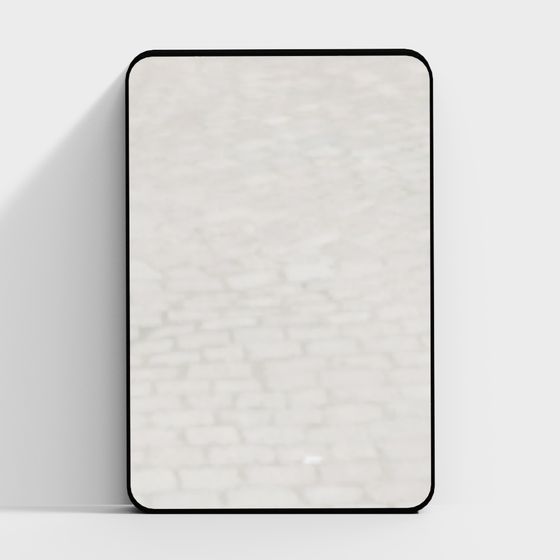 Stylish Brick Wall Mirror 3D model