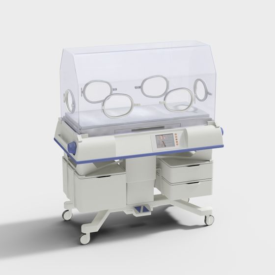 Realistic Neonatal Incubator 3D model