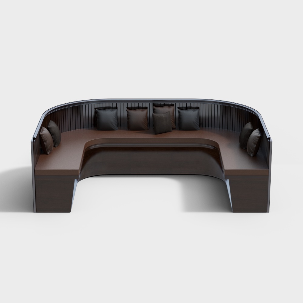 Booth Seating Standard 3D Model for Comfortable Dining Areas