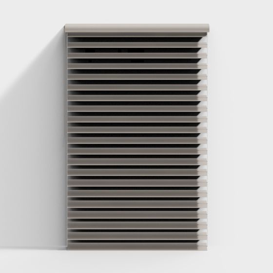 Minimalist Louvered Shutter 3D model
