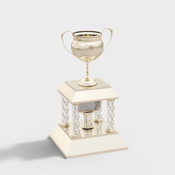 Elegant Trophy 3D model Inspired by Classical Architecture