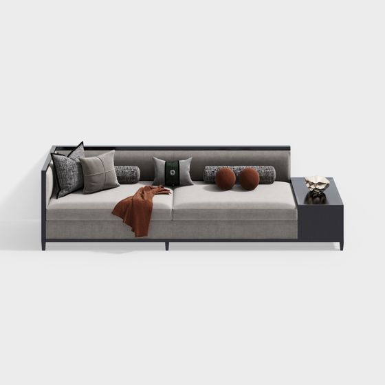 Contemporary Low-Poly Sofa 3D Model for Modern Spaces