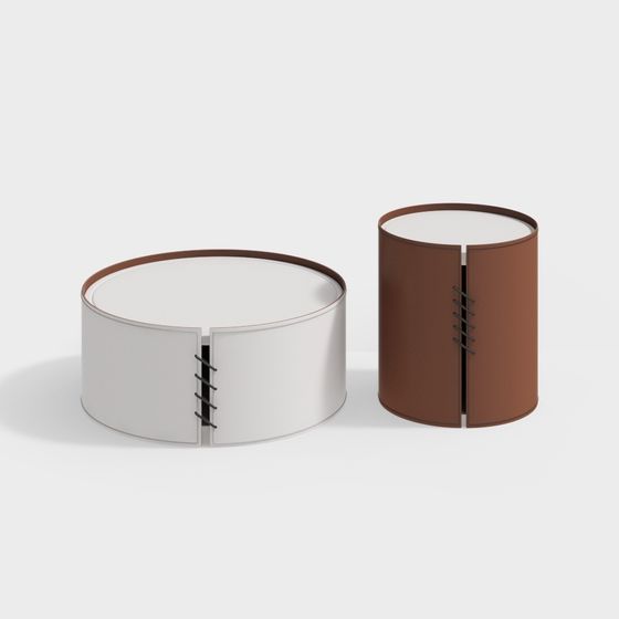 Split Cylinder Low-Poly 3D Model