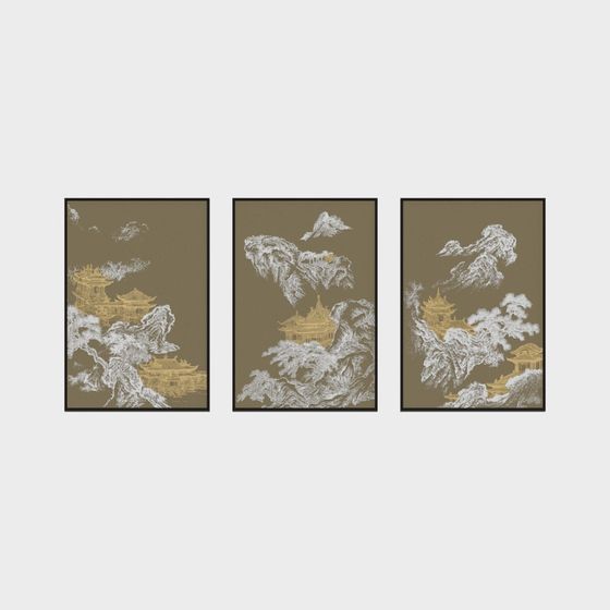 Classical Landscape Screen 3D model