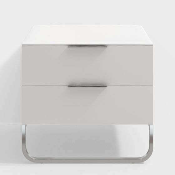 Modern Minimalist Nightstand 3D model