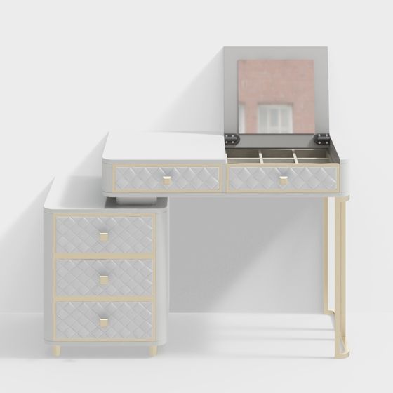 Elegant Minimalist Dressing Table 3D model