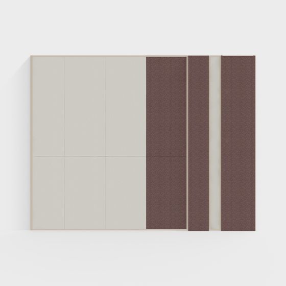 Urban Panel 3D Model – Minimalist Gray and Brown Design