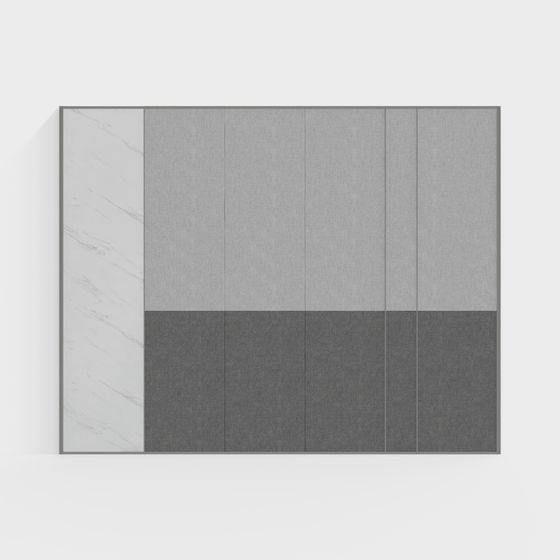 Elegant Low-Poly Wall Design 3D model