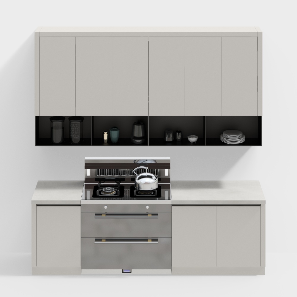 Kitchen Cabinets 3D Model for Modern Spaces