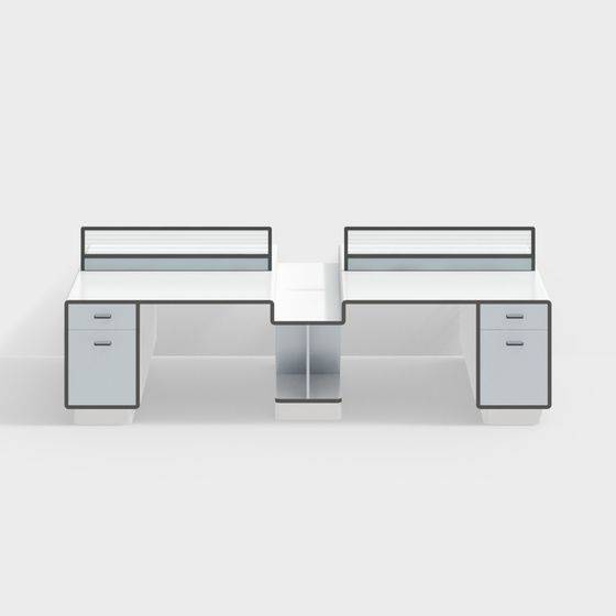 Modern Dual Workstation 3D model