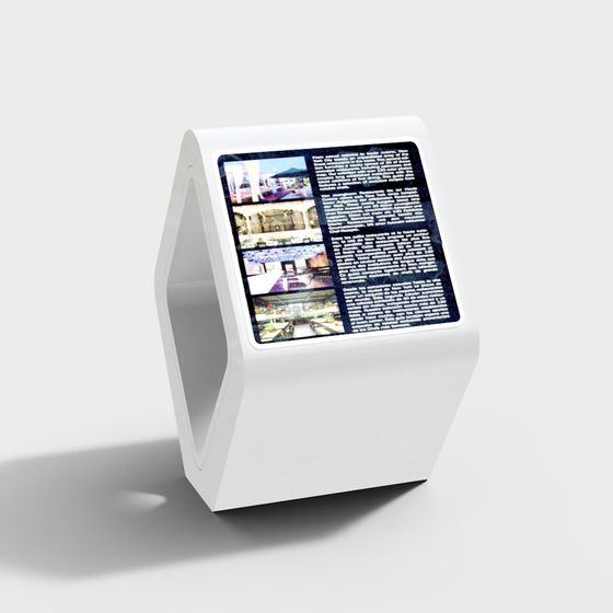 Interactive Display Stand 3D Model – Minimalist Design