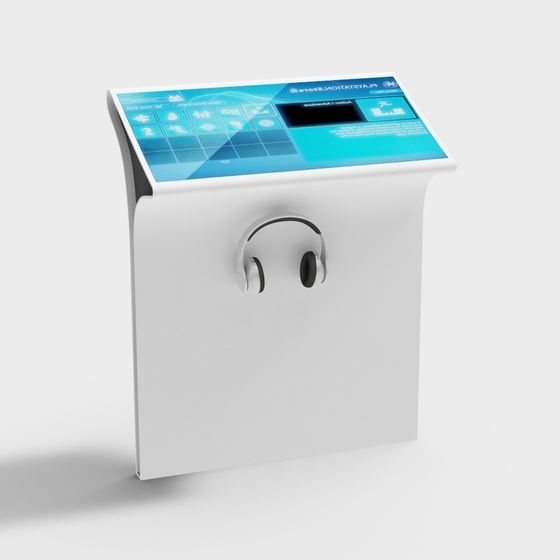 Interactive Touch Screen Kiosk 3D model for Modern Spaces