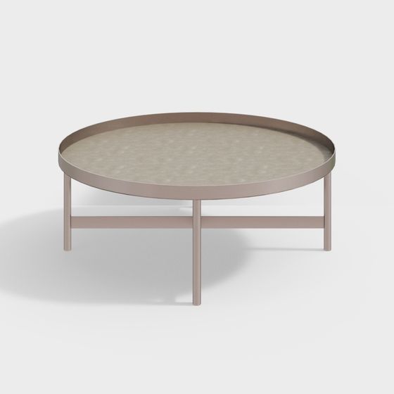 Low Poly Round Table 3D model for Modern Design