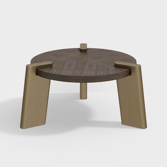 Stylish Low-Polygon Round Table 3D model