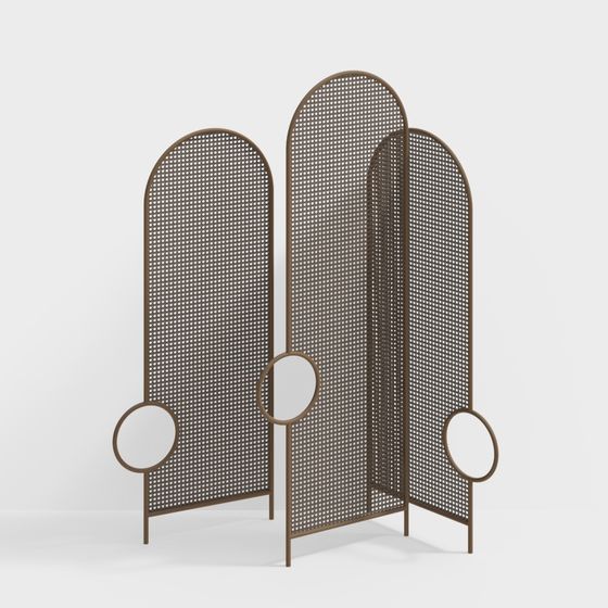 Modern Geometric 3D Partition Screen Model