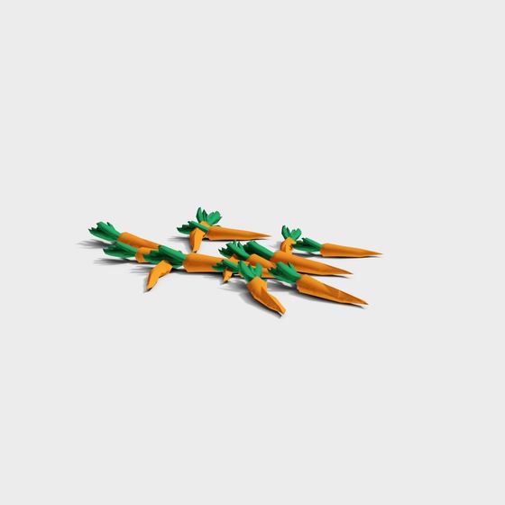 Low Poly Carrot 3D Model for Creative Projects