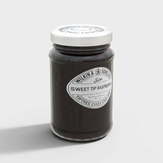 Sweet Tip Raspberry Jam Jar 3D model