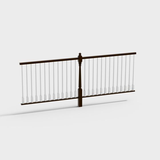 Elegant Vintage Railing 3D Model