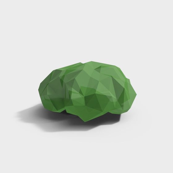 Futuristic Brain Stone 3D Model Design