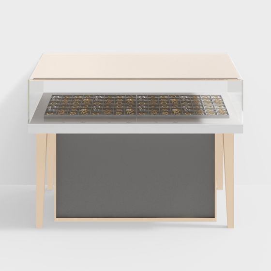 Elegant Display Cabinet 3D model