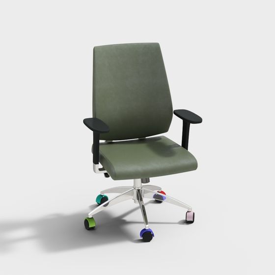 Elegant Low-Poly Office Chair 3D model