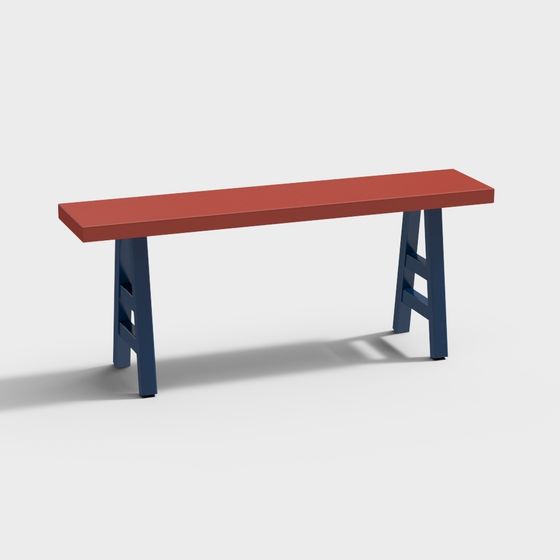 Artistic City Bench 3D Model for Creative Projects