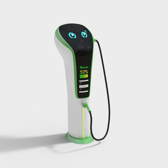 Eco-Charge Station 3D Model – Low-Poly Sustainable Design