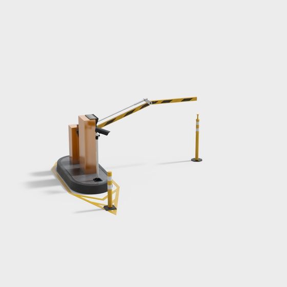 Low Poly Automatic Barrier 3D Model – Safety Design