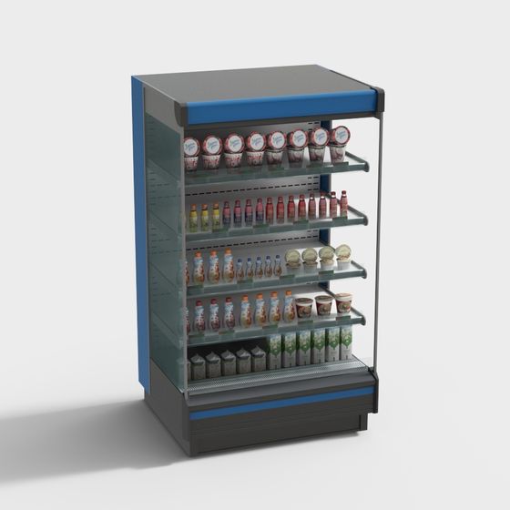 Modern Low-Polygon Yogurt Display Case 3D model