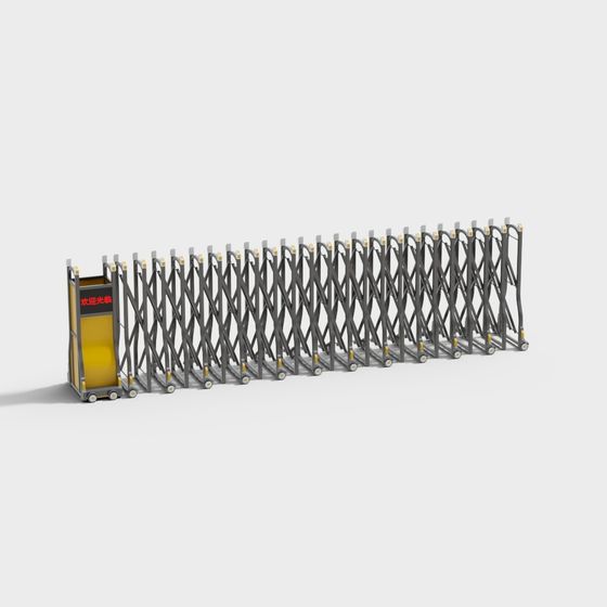 Stylish Retractable Gate 3D model