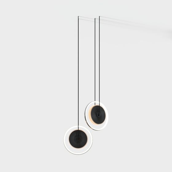 Elegant Low-Poly Pendant Light 3D model
