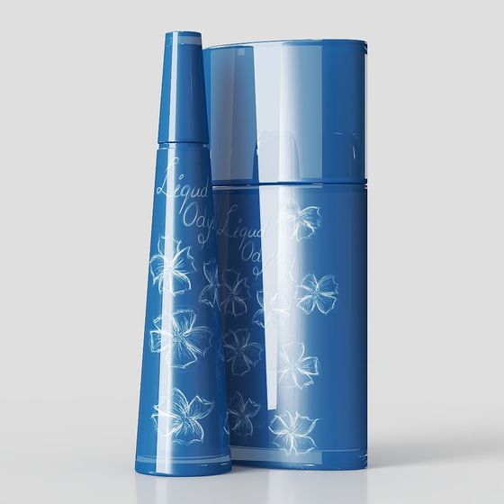 Léquid Odyssey 3D Model – Low-Poly Floral Glass Design