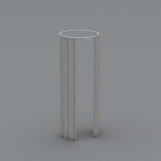 Column Screen 3D Model in Low Poly Style