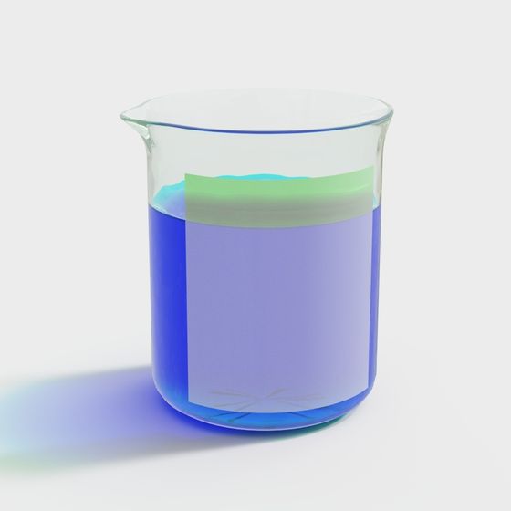 Modern Glass Beaker 3D model