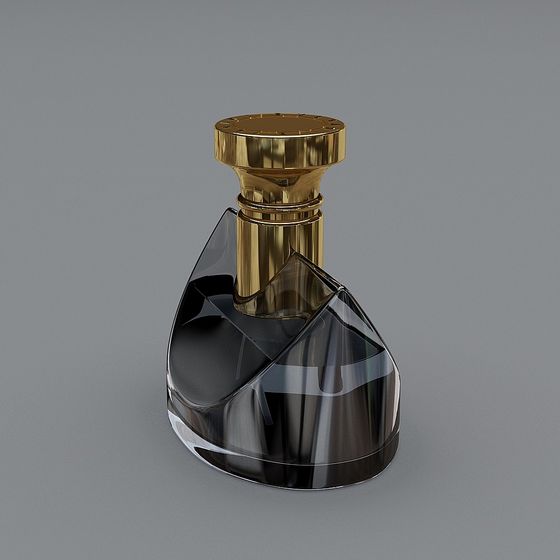 Elegant Low-Poly Perfume Bottle 3D model