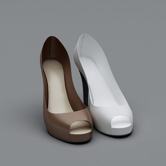 Elegant Low-Poly High Heel Shoe 3D model
