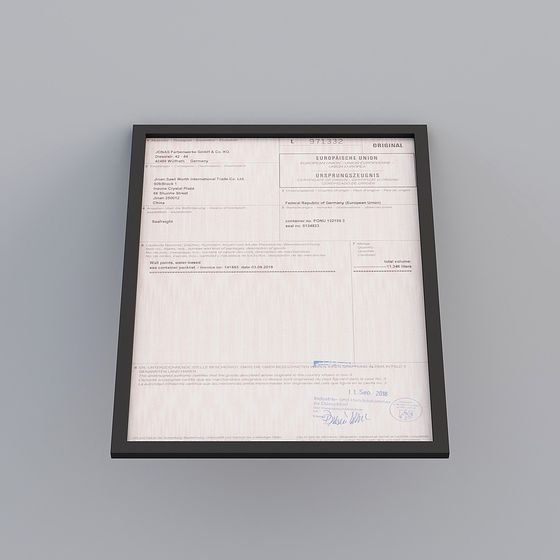 Stylish Document Frame 3D model
