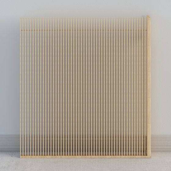 Low-Poly Wooden Louver 3D model