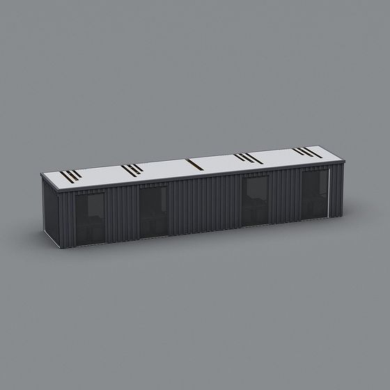 Unique Low-Poly Container House 3D Model – Modular Design