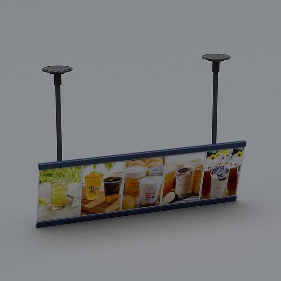 Vibrant Low-Poly Billboard 3D model