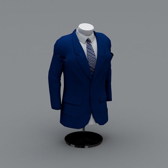 Elegant Low-Poly Suit 3D Model