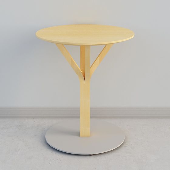Low Poly Round Table 3D model for Modern Interiors