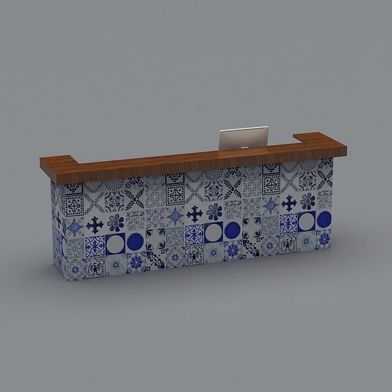 Mosaic Reception Desk 3D model