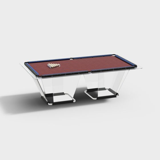 Transparent Pool Table 3D Model