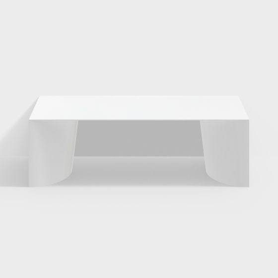 Sleek Low-Poly Coffee Table 3D model