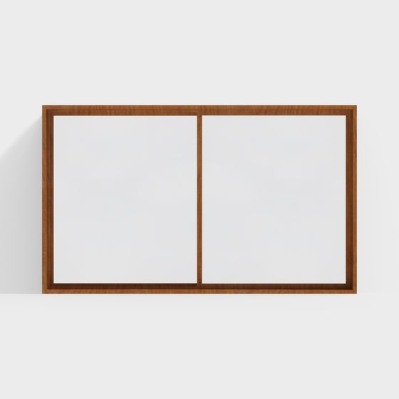 Double Window Frame 3D Model for Modern Aesthetics
