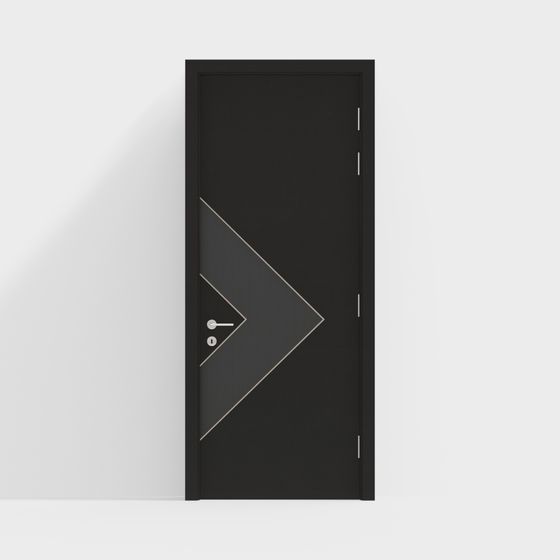 Urban Geometry Door 3D model for Modern Spaces