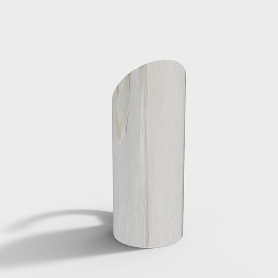 Curved Marble Column 3D Model
