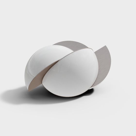 Luminous Metallic Sphere 3D Model – Low-Poly Metallic Detail