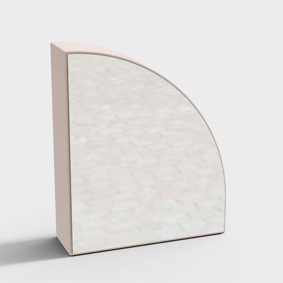 Curved Partition 3D model for Modern Interiors